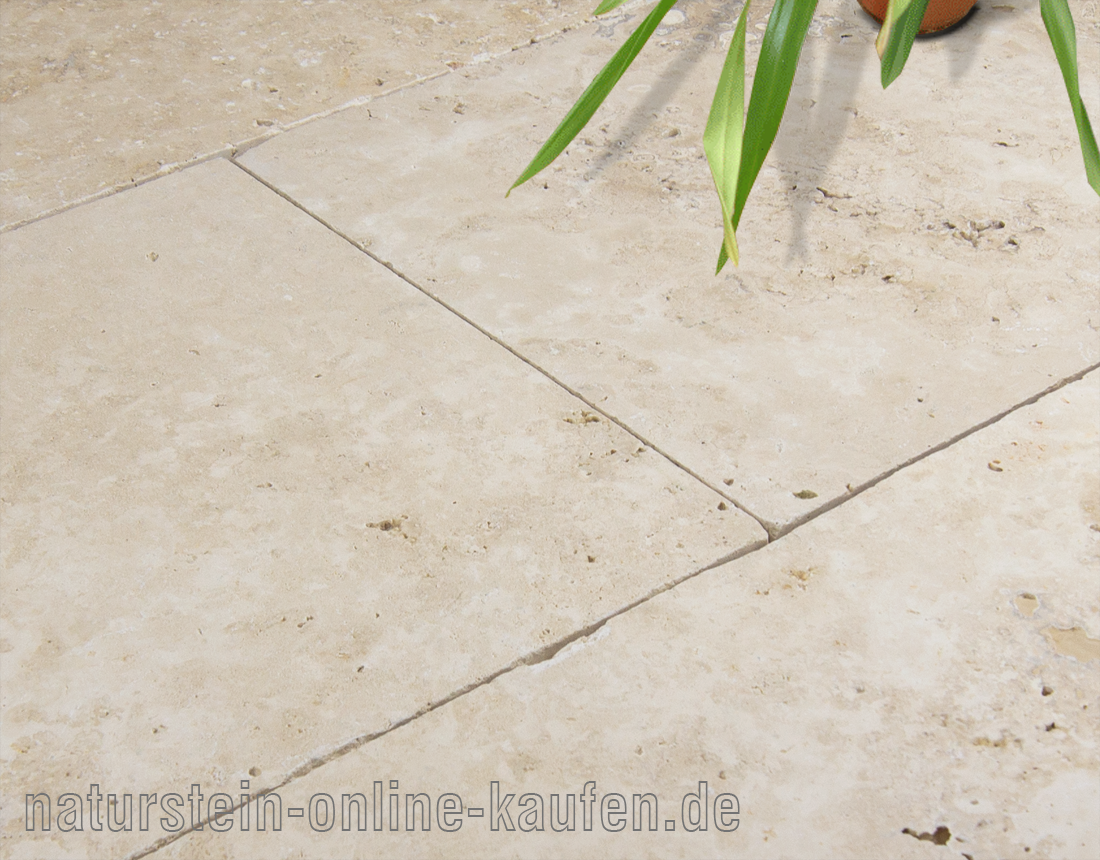 Terrassenplatten Travertin Classic | naturstein-online-kaufen.de