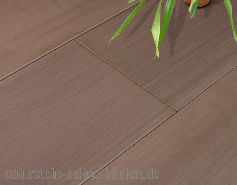 Terrassenplatten, Parkett Stone Linea, braun mit Maserung (Parkettoptik ...